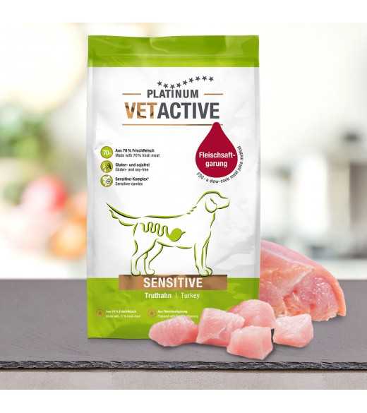 3 x 5 kg PLATINUM Vetactive Sensitiv Hundefoder